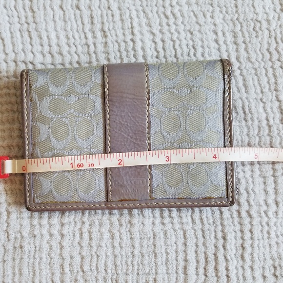 Coach | Bags | Coach Signature Purple Small Compact Wallet | Poshmark